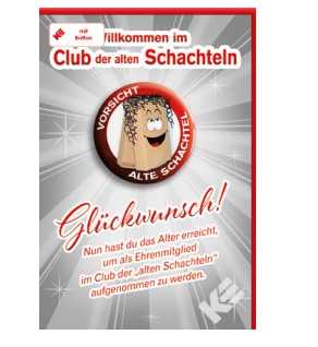 Zum Geburtstag: Club der alten Säcke / Club der alten Schachteln