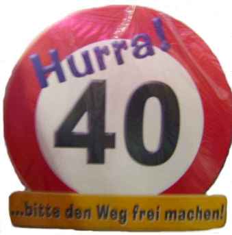 Geburtstag Schild Zahl 40 im Shop: